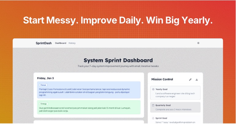 Sprintdash | System Sprint Dashboard